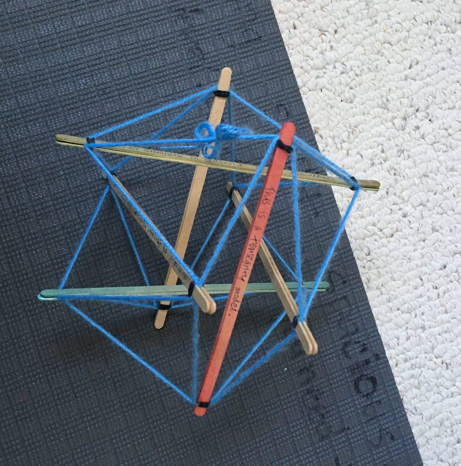 Project 73: assembling A Tensegrity model with one string and self ...